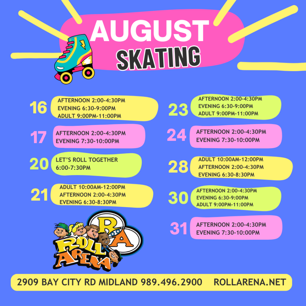 Schedule – Midland Roll Arena